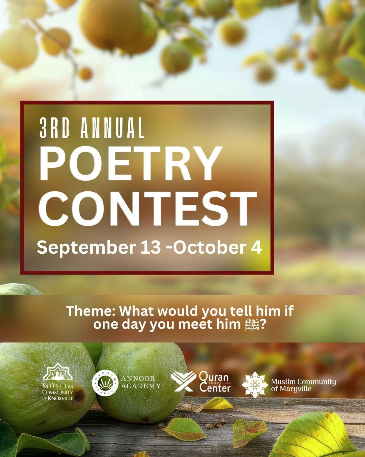 3rd Annual Poetry Competition - Muslim Community of Knoxville